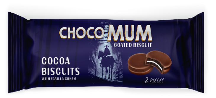 Buy Choco Mum Cocoa Biscuits Filled with Vanilla Cream & Covered with ...