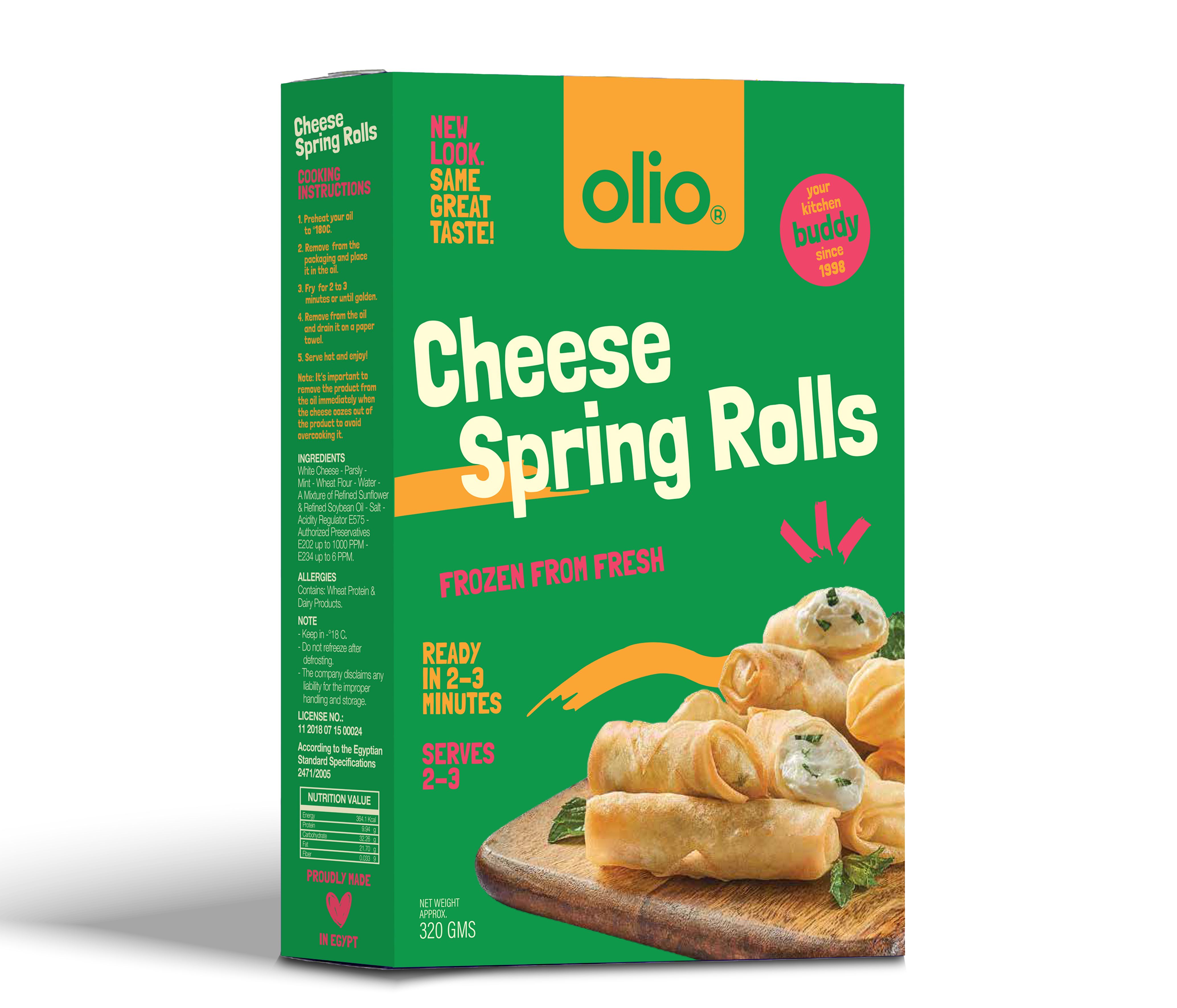 Buy Olio Cheese Spring Rolls 320 Gm Online in Egypt | Talabat Egypt