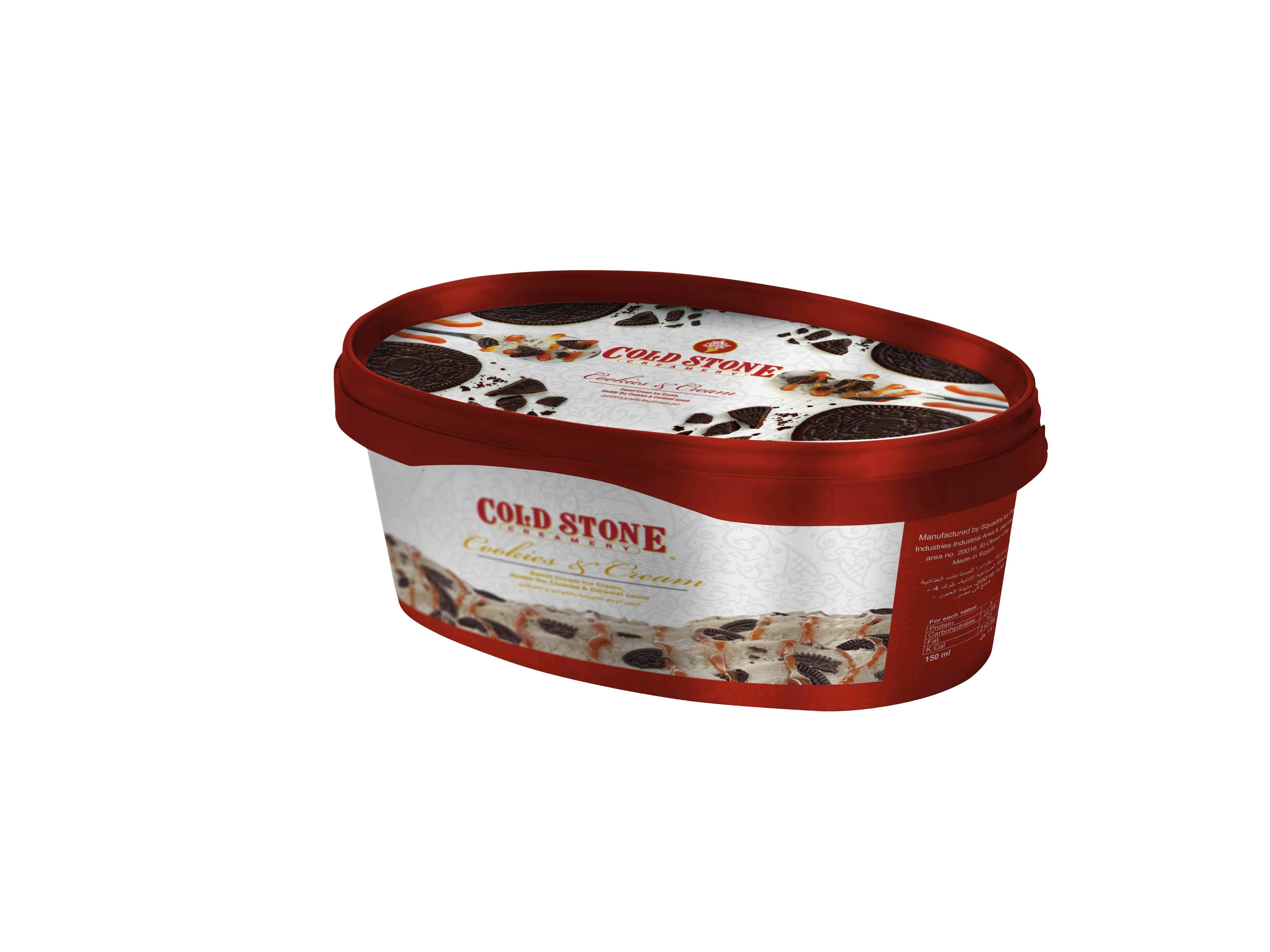 Buy Cold Stone Cookies & Cream Ice Cream, 900ml Online in Egypt ...