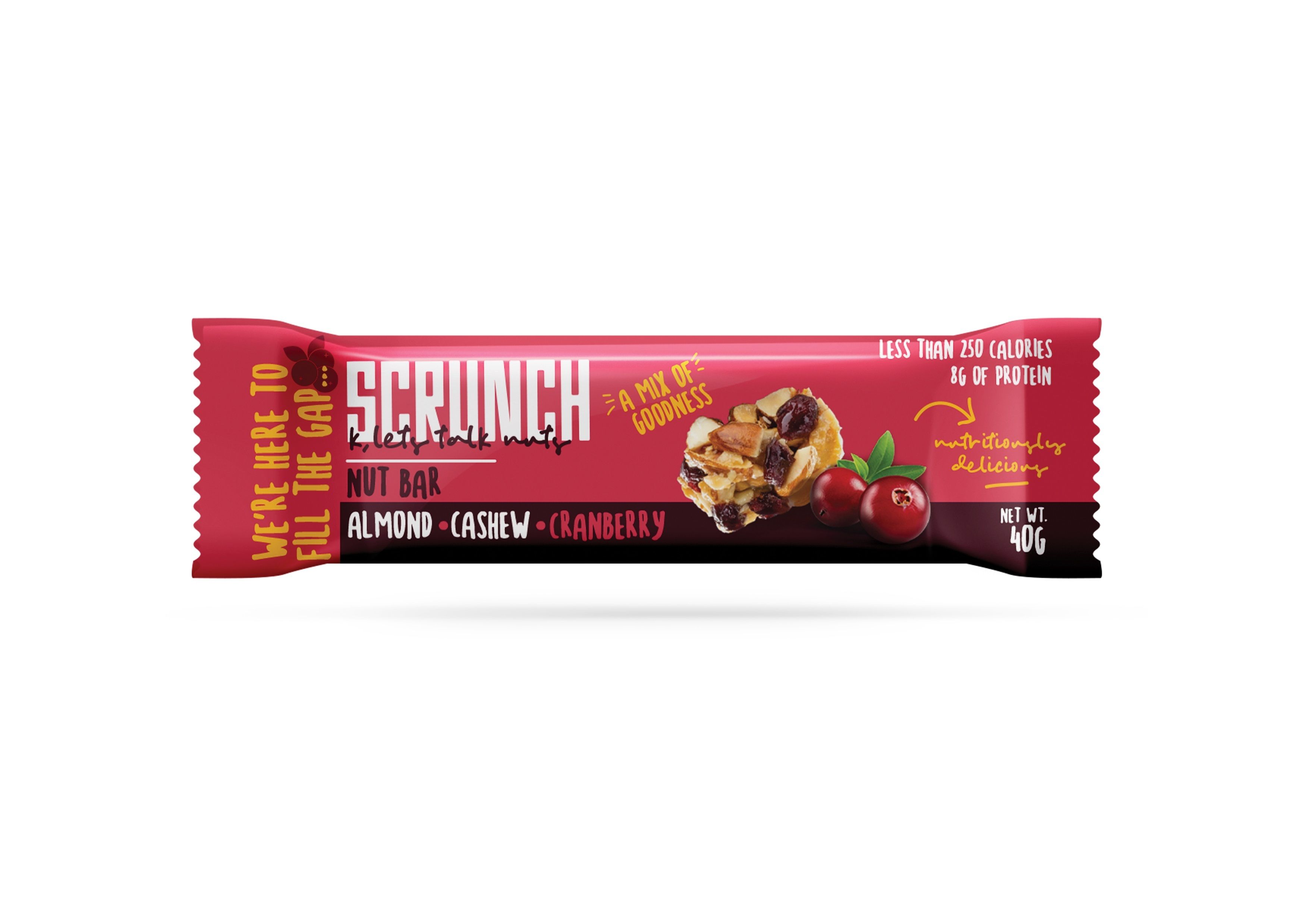 Buy Scrunch Almond Cashew Cranberry Bar - 40 gm Online in Egypt ...