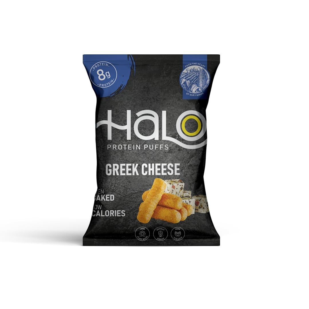 Buy Halo Protein Puffs Flavor With Greek Cheese 40 g Online in Egypt | Talabat Egypt