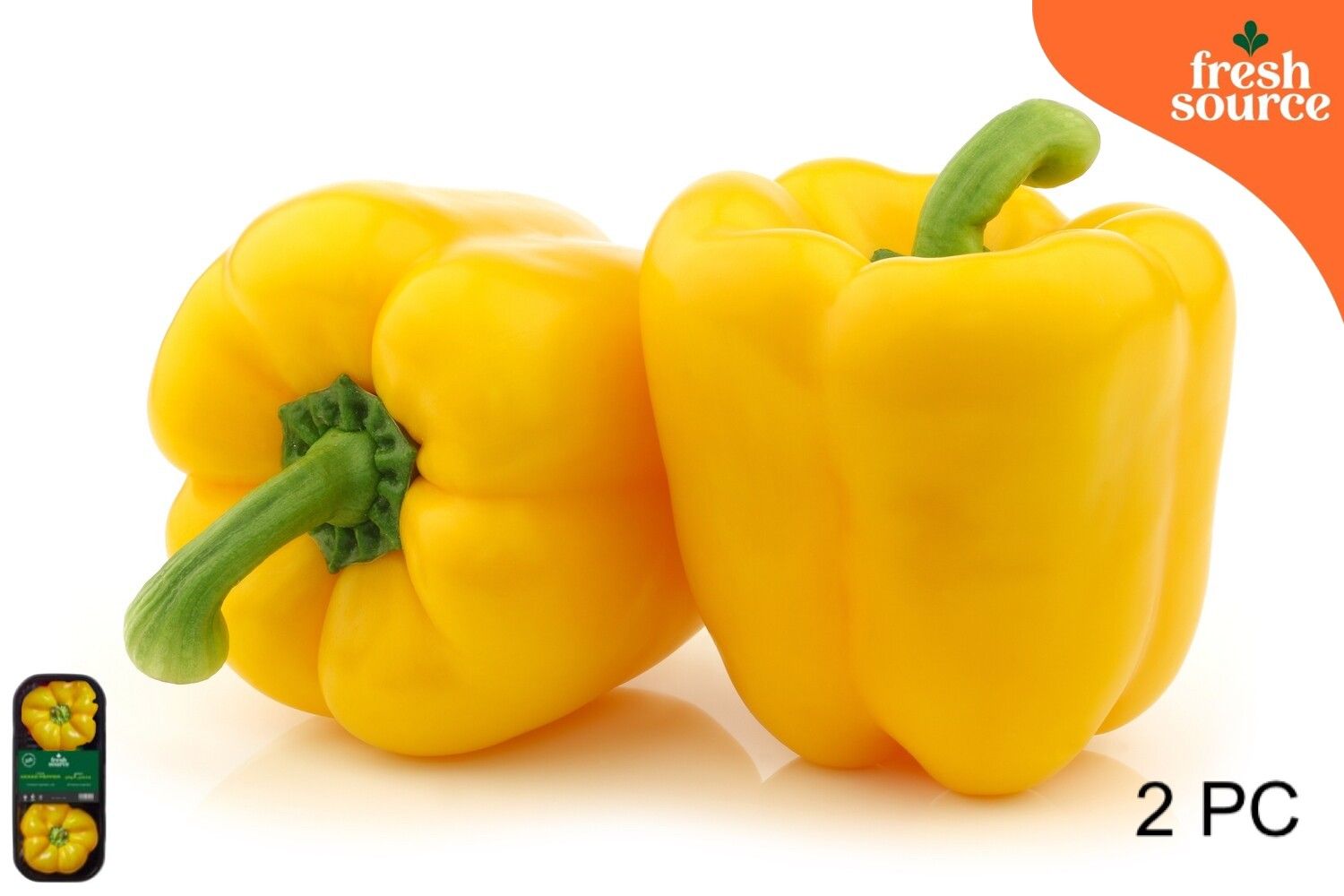 Buy Fresh Source Yellow Bell Pepper, 2 Pieces Online in Egypt | Talabat ...