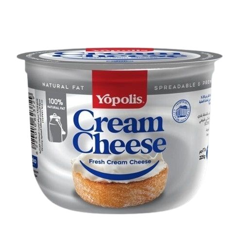 Buy Yopolis Cream Cheese Plain, 225g Online in Egypt | Talabat Egypt
