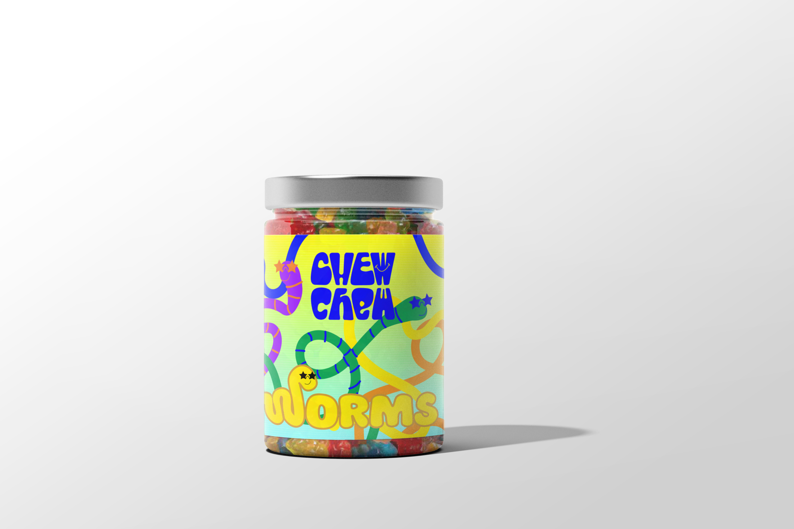 Buy Chew Chew Worms Jelly Candy Jar, 250g Online in Egypt | Talabat Egypt