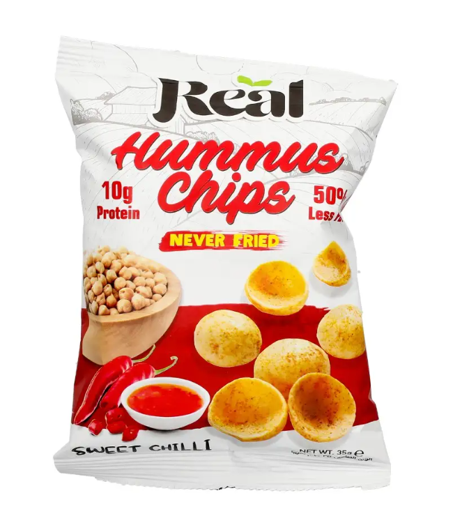 Buy Real Nutrition Hummus Protein Chips Sweet Chilli 35Gm Online in ...