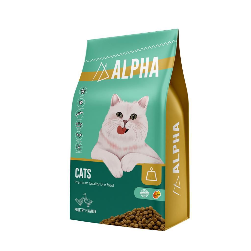 Buy Alpha Dry Food For Adult Cats Poultry Flavor 1Kg Online in Egypt ...
