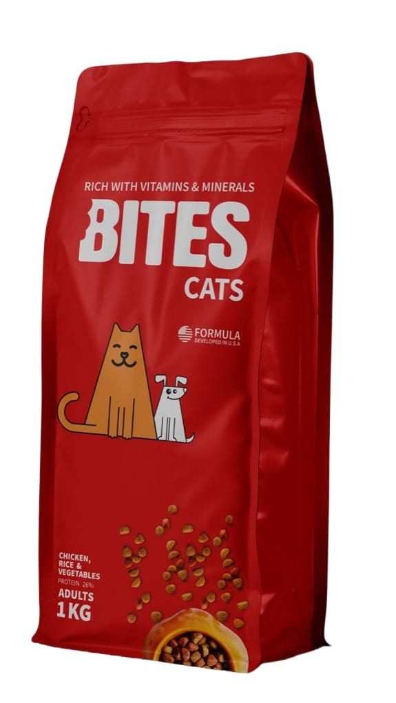Buy Pawer Pets Bites For Cats With Chicken Rice & Vegetables 1 Kg ...