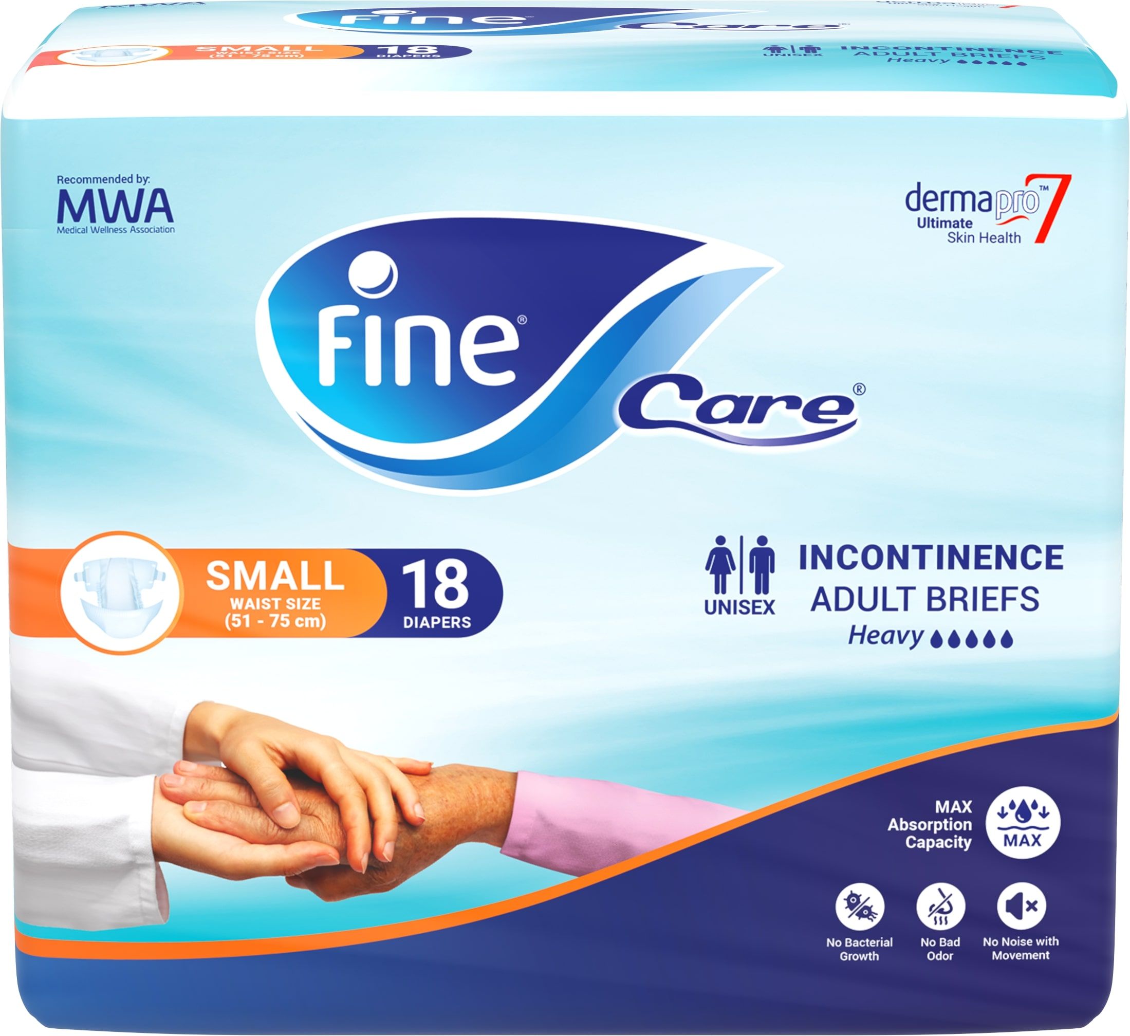 Buy Fine Care Incontinence Adult Diapers Breifs, Small Size, Waist 51 ...