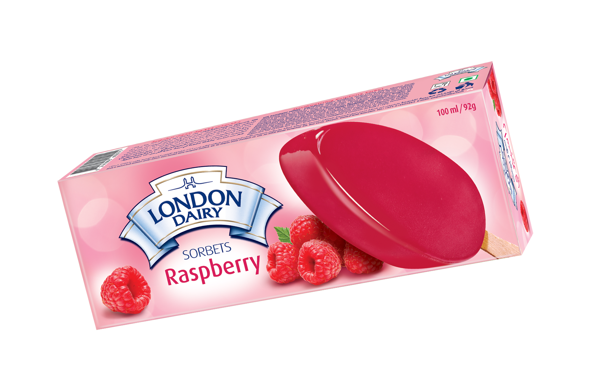 Buy London Dairy Sorbet Raspberry Stick, 100ml Online in Oman | Talabat ...