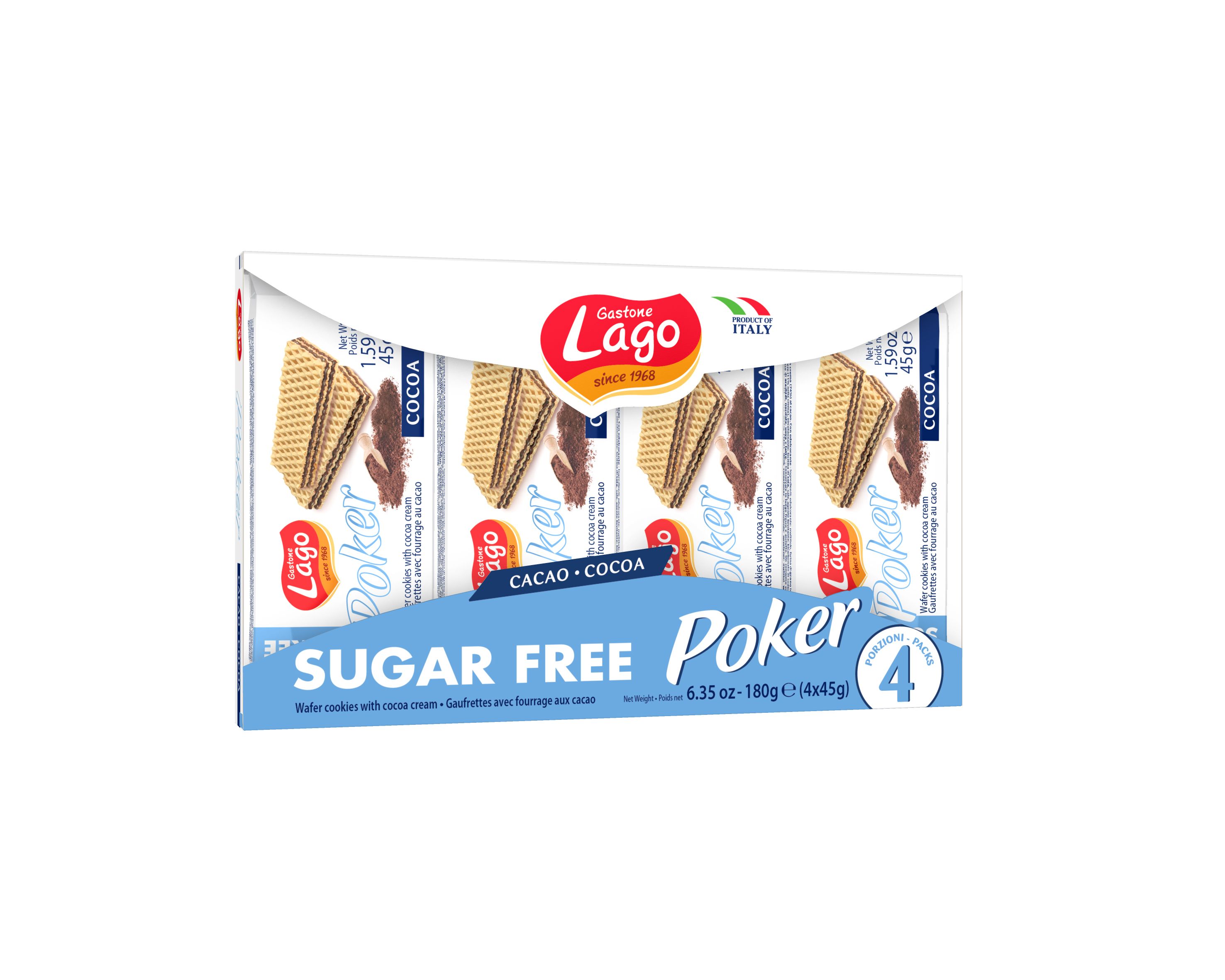 Buy Lago Poker Sugar Free Cocoa Cream Wafer, 4x45g Online in Oman ...