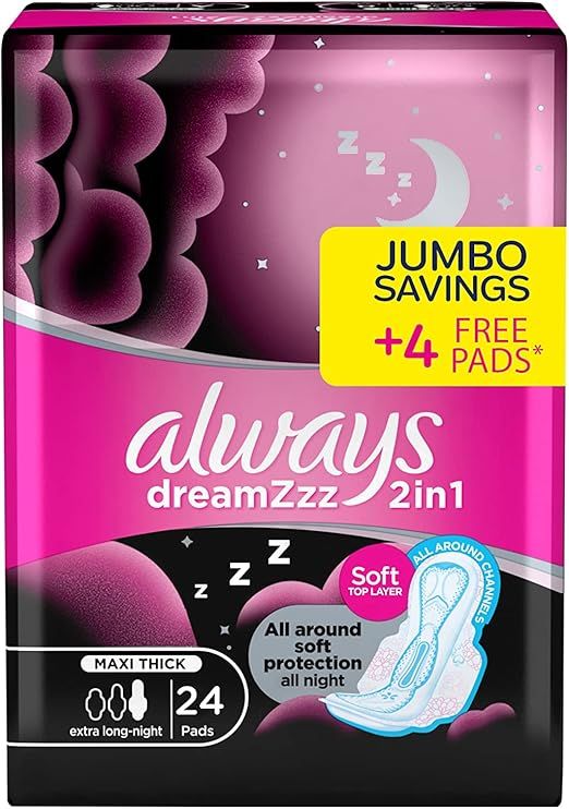 Buy Always Dreamzz Night Maxi Thick Extra Long Pads, 24 Pads Online in ...