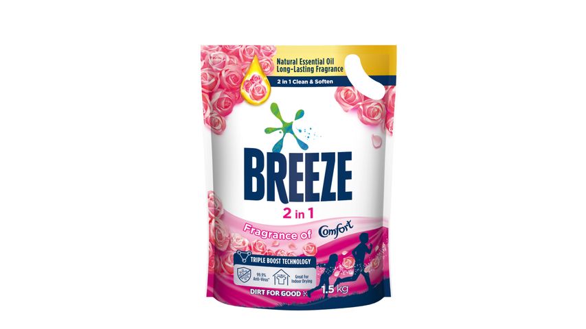 Breeze Liquid Detergent Refill - Fragrance of Comfort 1.5kg delivery ...