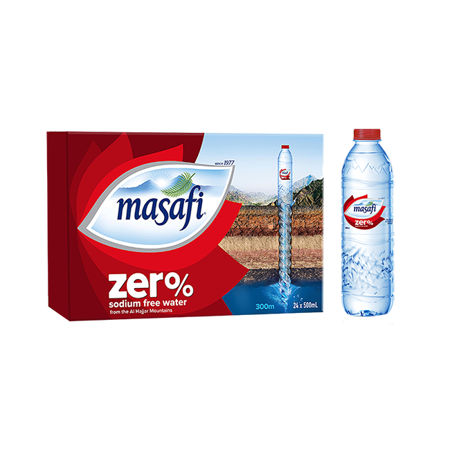 Buy Masafi Zero Sodium Free Water, 24x500ml Online in Oman | Talabat Oman