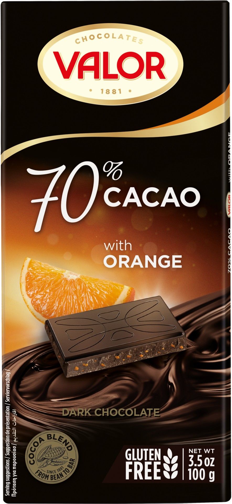 Buy Valor 70% Cacao Dark Chocolate With Orange 100G Online in Oman ...