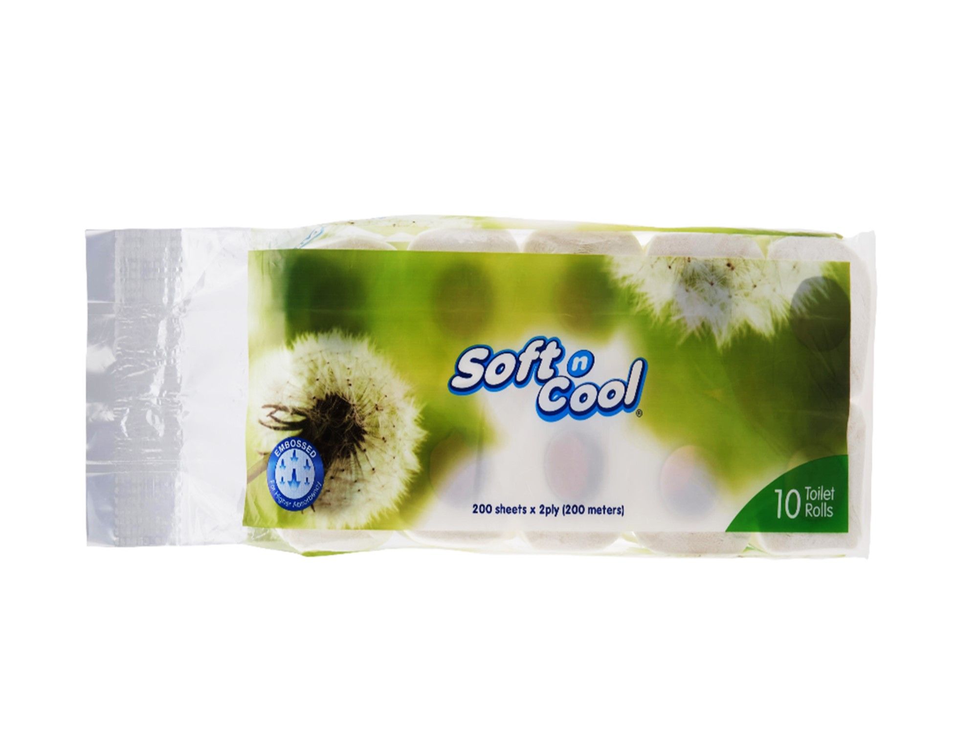 Buy Soft N' Cool Toilet 2Ply Tissue Pack, 10x200 Sheets Online in ...