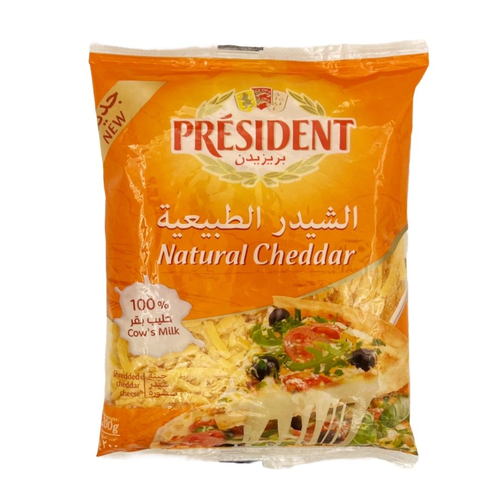 Buy President Natural Cheddar Shredded Cheese, 450g Online in Oman ...