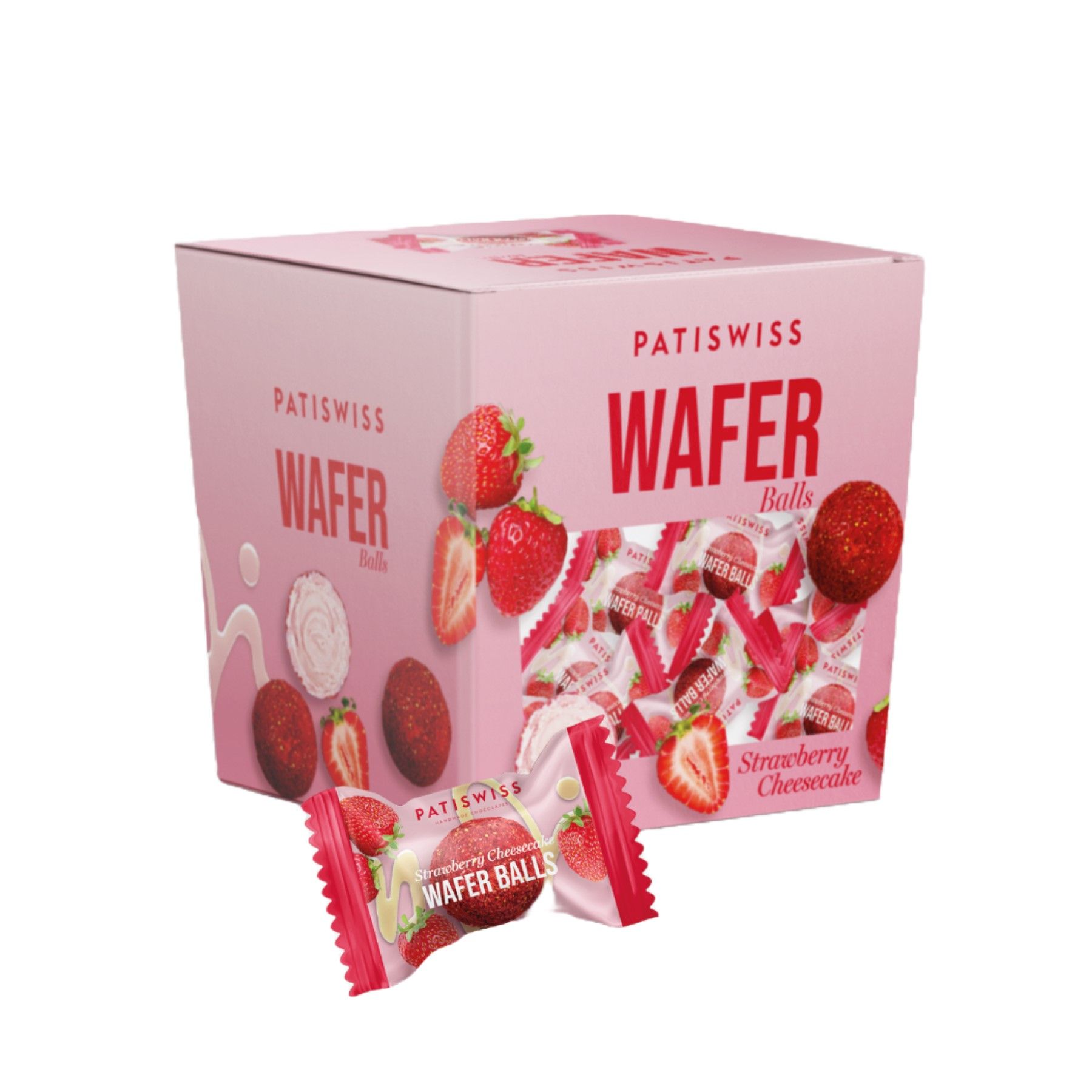 Buy Patiswiss Strawberry Cheesecake Wafer Balls Box, 150g Online in ...