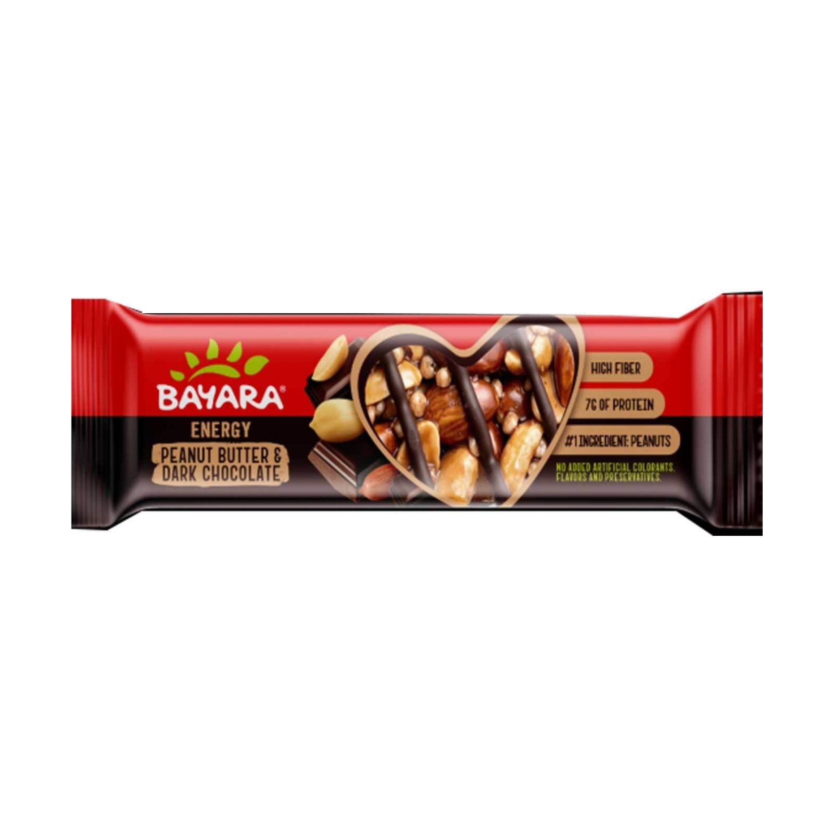 Buy Bayara Peanut Butter & Dark Chocolate Energy Bar, 40g Online in UAE ...
