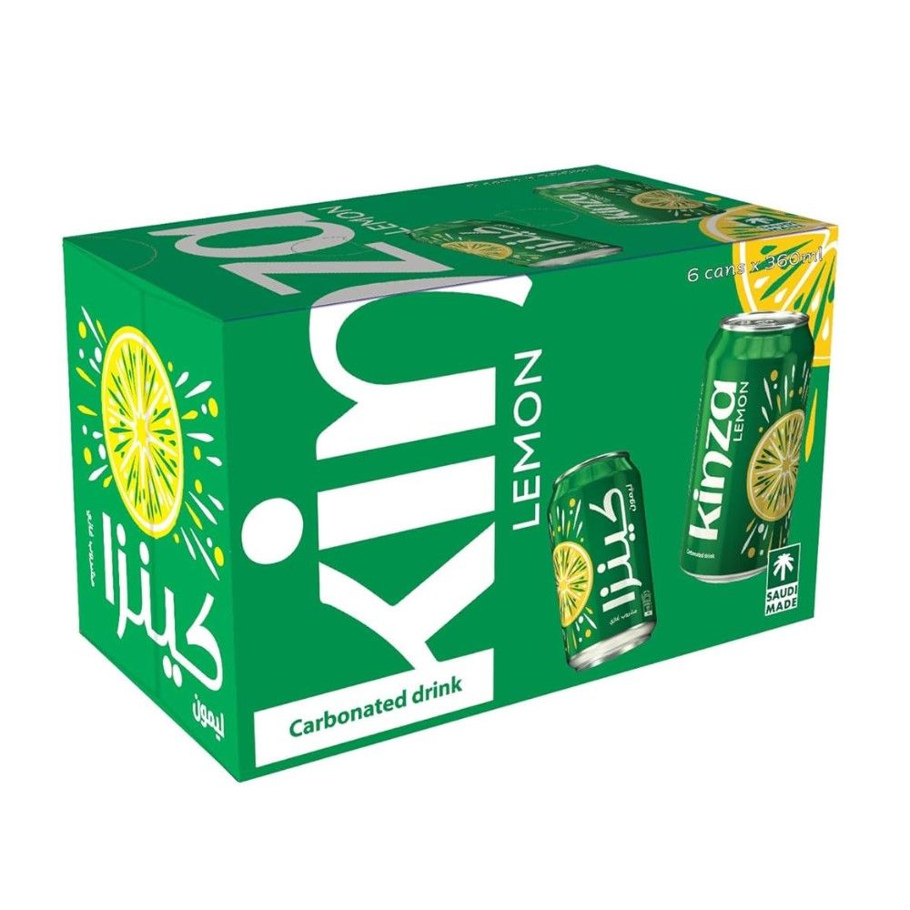 Buy Kinza Lemon Carbonated Drink Can, 6x360ml Online in Bahrain ...