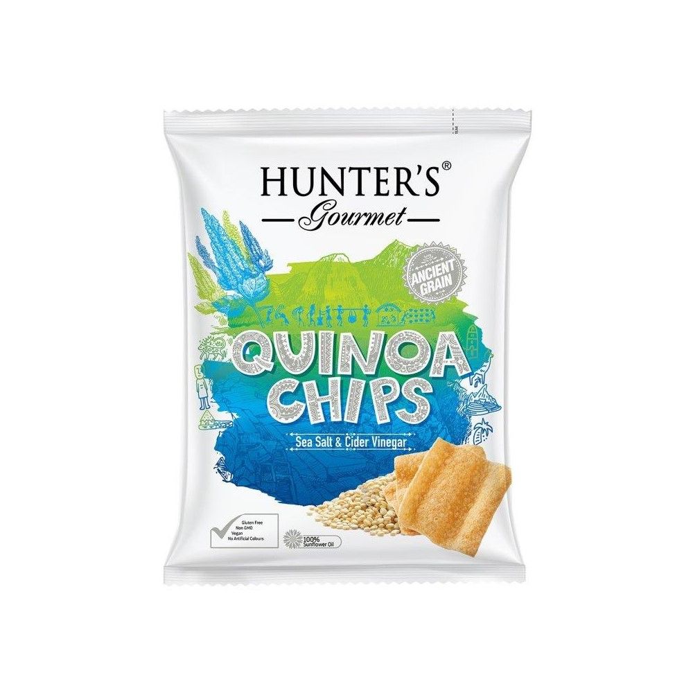 Buy Hunter's Gourmet Sea Salt & Cider Vinegar Quinoa Chips, 75g Online ...