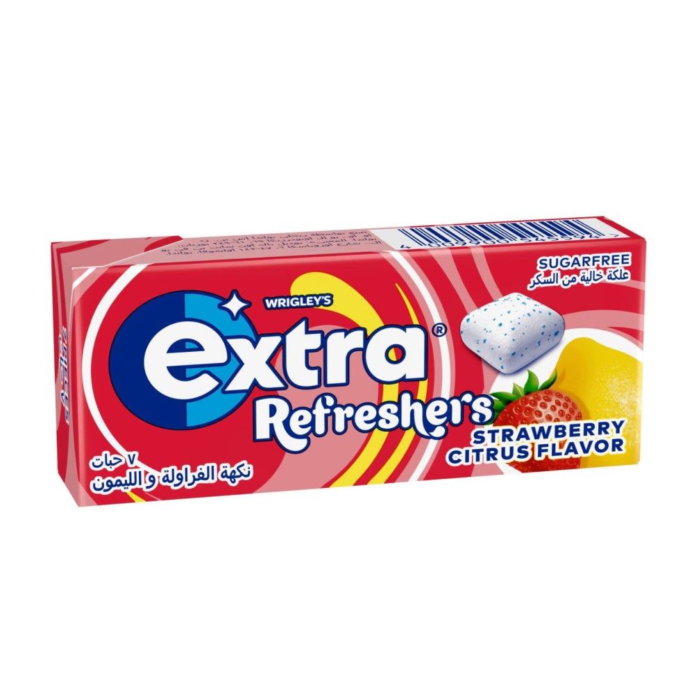 Buy Extra Refreshers Sugarfree Strawberry Citrus Flavor Gum, 15.6g ...