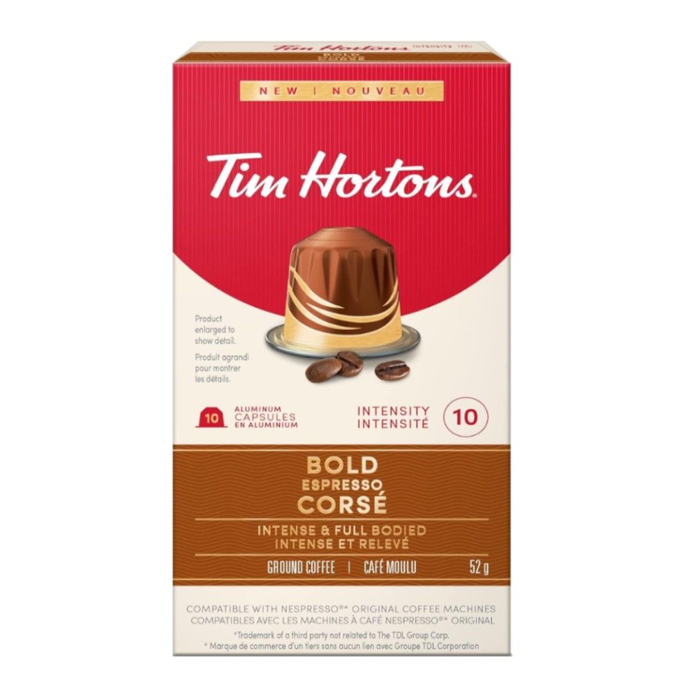Buy Tim Hortons Bold Espresso Coffee Capsules, 10 Capsules, 52g Online ...