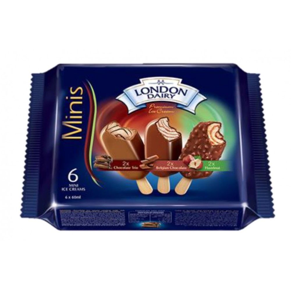 Buy London Dairy Minis Caramel Trio + Belgian Chocolate + Hazelnut Ice ...