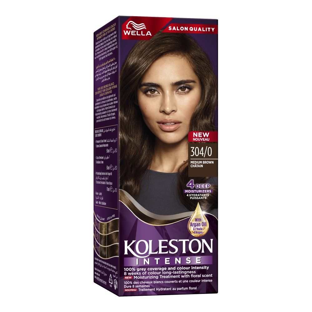 Buy Koleston Intense Medium Brown 304/0 Hair Color Kit Online in ...