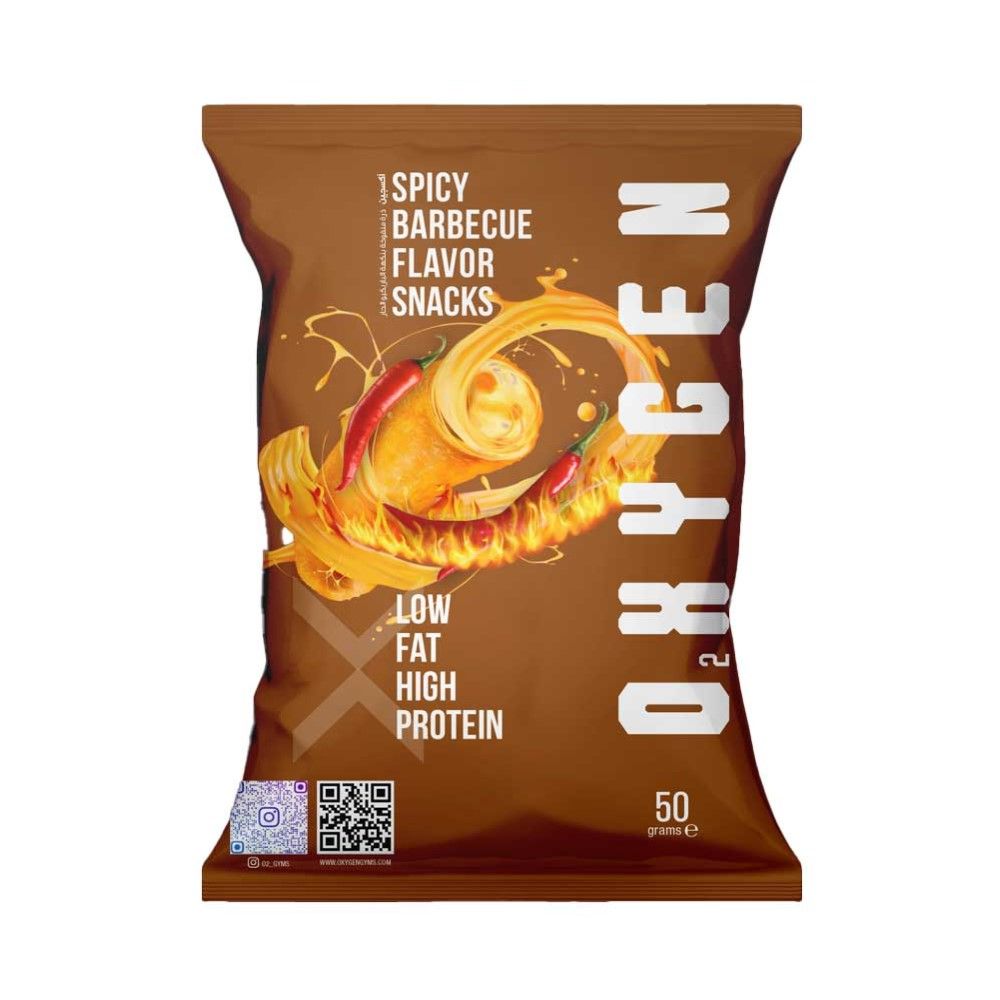 Buy Oxygen Spicy Barbecue Flavor Protein Snacks, 50g Online in Kuwait ...