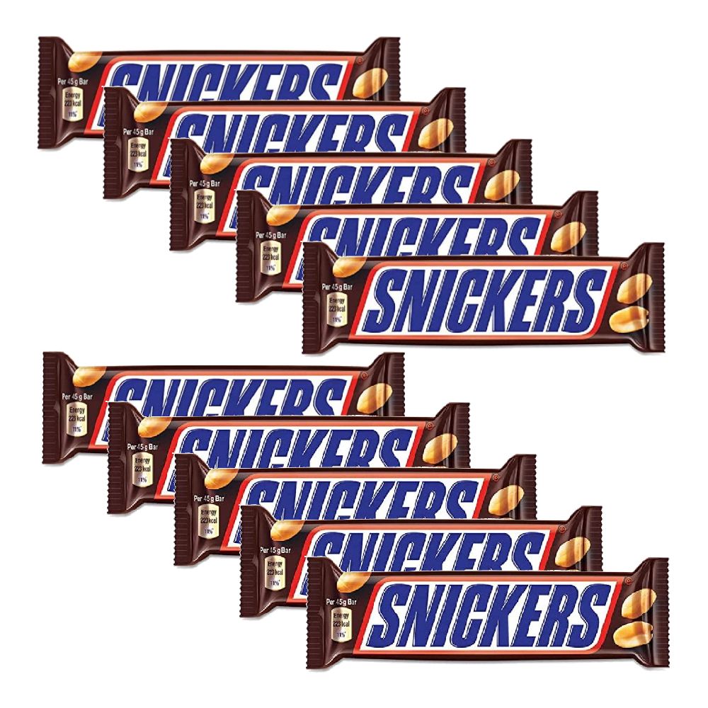 Buy Snickers Chocolate Bar 50g x 10 Online in UAE | Talabat UAE
