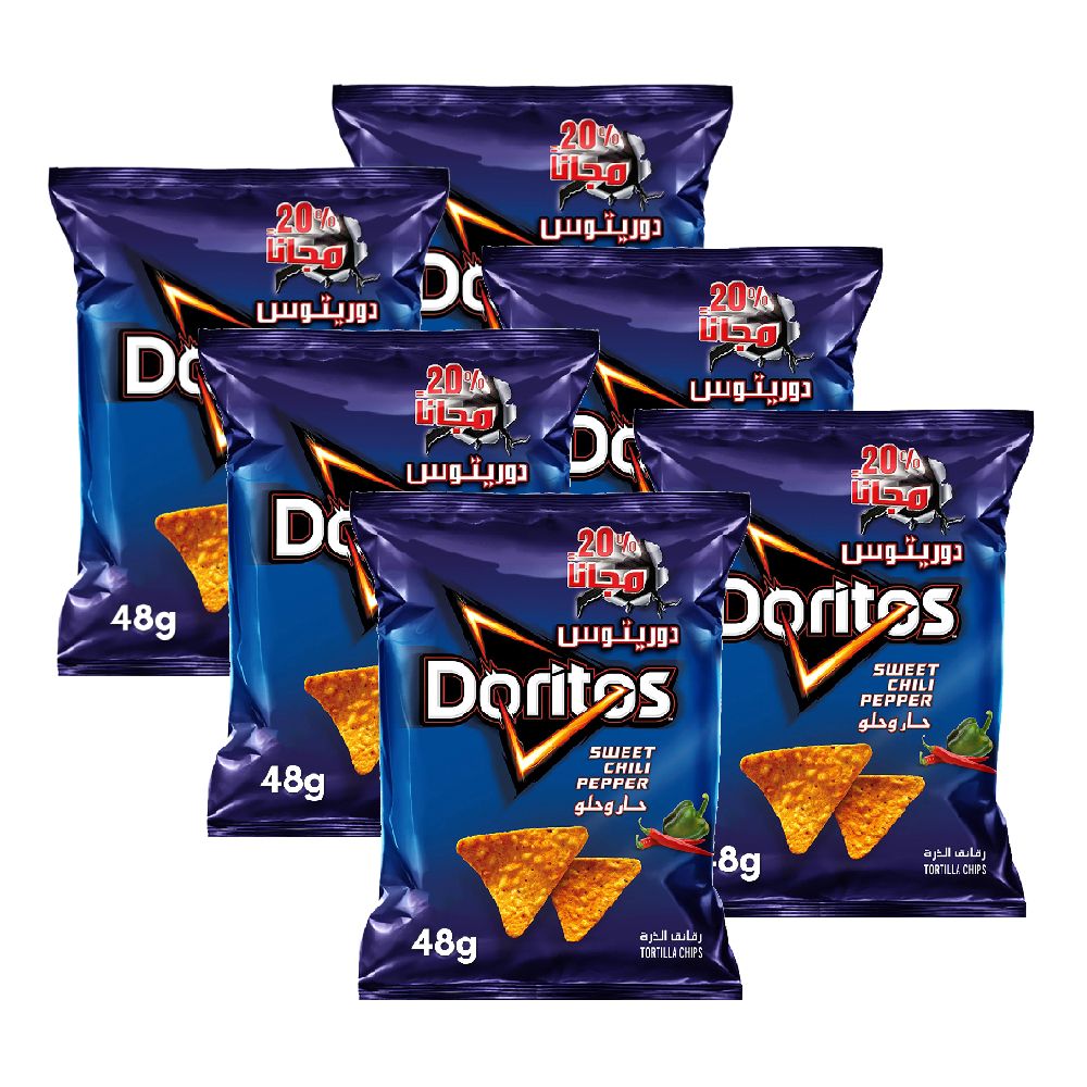 Buy Doritos Sweet Chili Pepper Tortilla Chips 33g x 6 Online in UAE ...