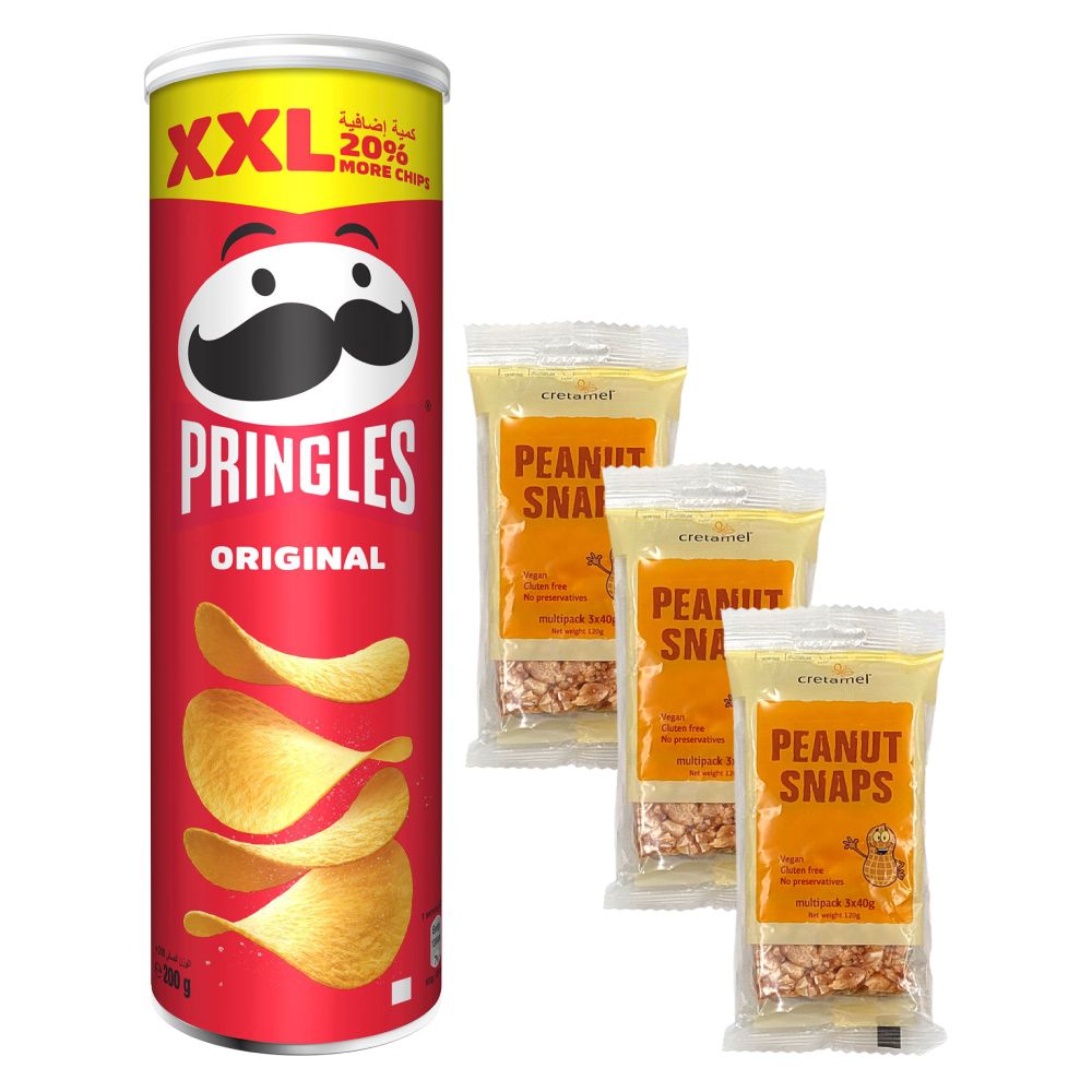 اشترِ Pringles Original Chips 200g + Cretamel Gluten Free Vegan Peanut ...