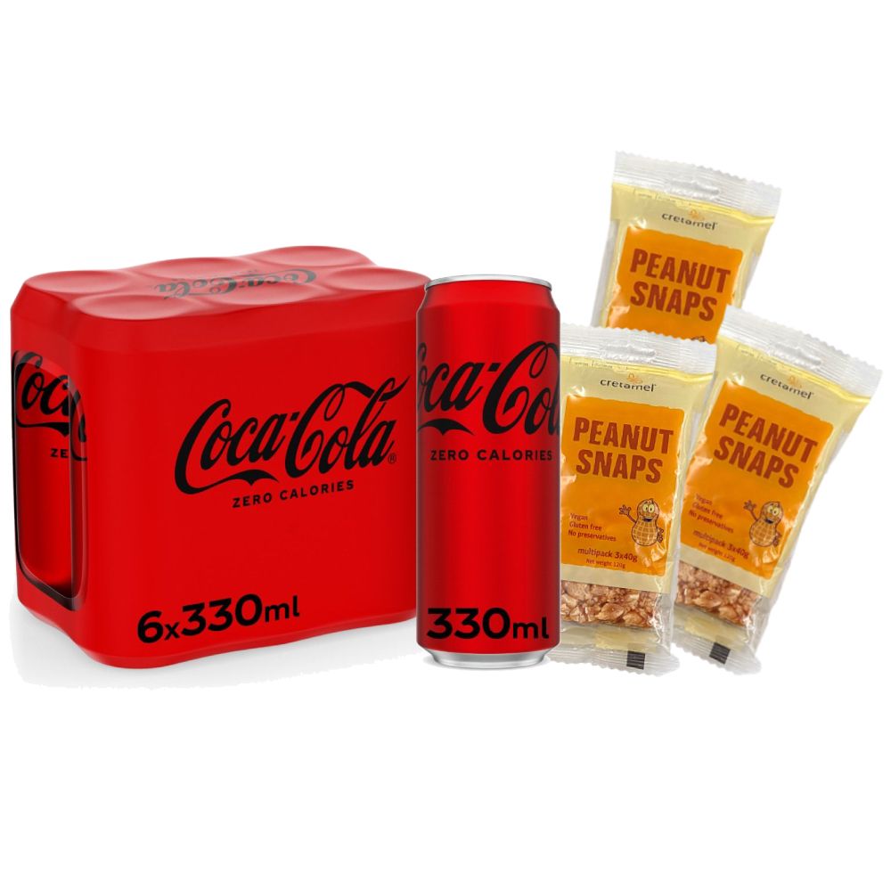 Buy Coca-Cola (Coke) Zero Soft Drink 330 ml x 6 + Cretamel Gluten Free ...