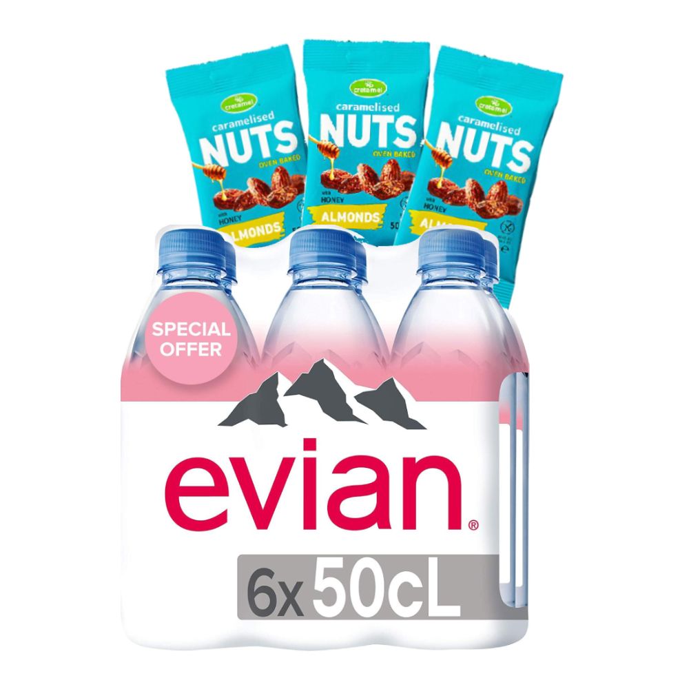 اشترِ Evian Natural Mineral Water, 500ml x 6 + Cretamel Oven Baked ...