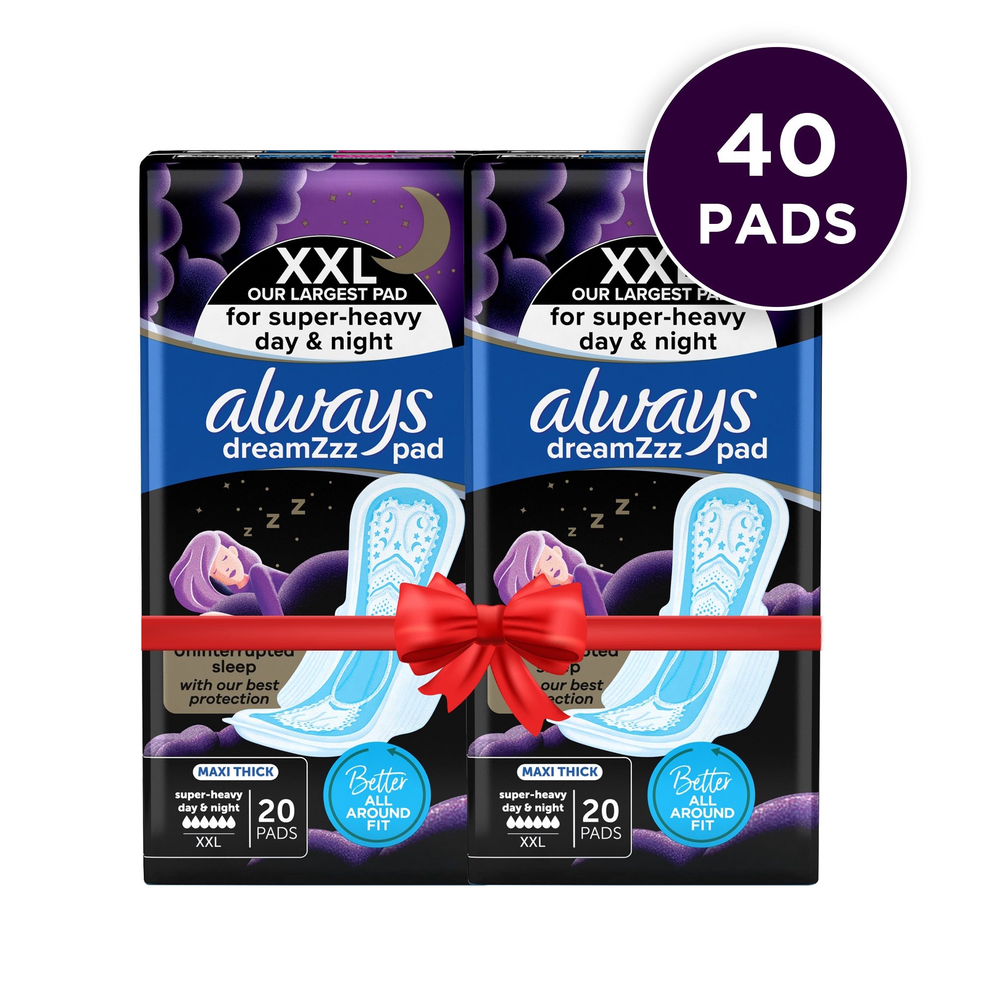 Buy Always Dreamzz Maxi Thick Night Long Sanitary Pads With Wings 20 ...