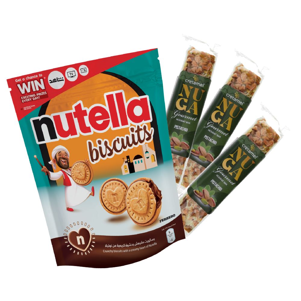 اشترِ Nutella Biscuits 304g + Cretamel Nuga Gourmet Nougat Bar with ...