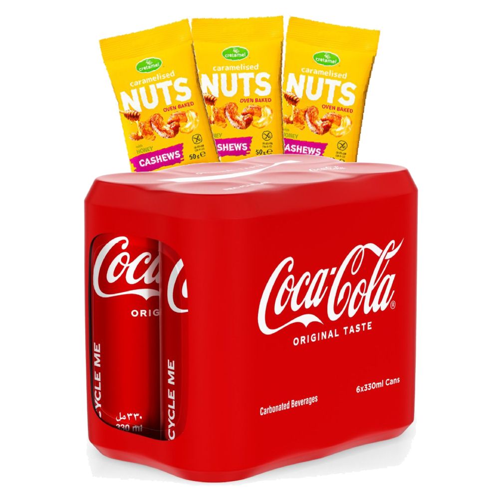 اشترِ Coca-Cola (Coke) Regular 330 ml x 6 + Cretamel Oven Baked ...
