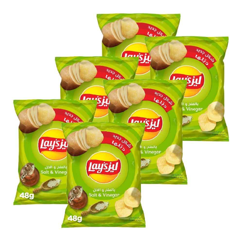 اشترِ Lays Chips Salt & Vinegar 48g x 6 أونلاين في UAE | طلبات UAE