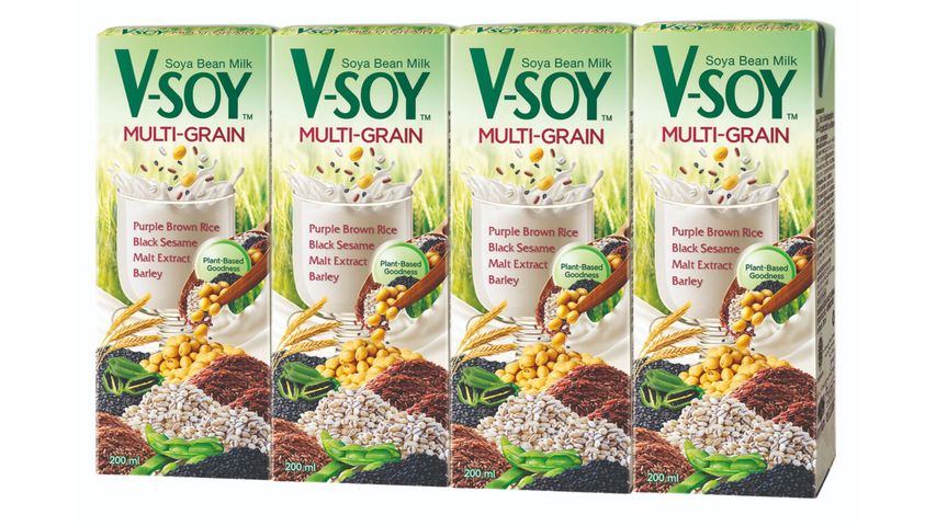 V-Soy Bean Milk Multi-Grain 4 Pieces x 200ml delivery near you ...