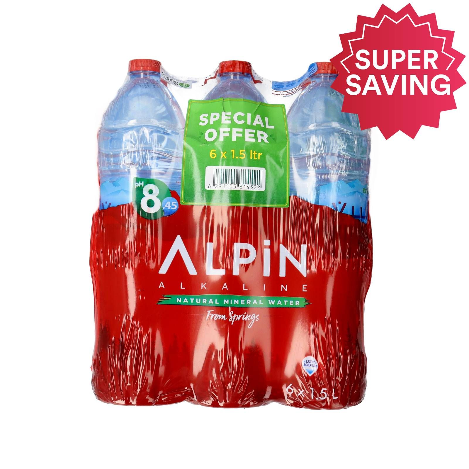 Buy Alpin Mineral Water Special Offer, 1.5 ltr, Pack of 6 Online in UAE ...