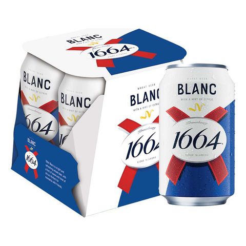 Kronenbourg 1664 Blanc Wheat Beer Can (Alcohol) 4s x 320ml delivery ...