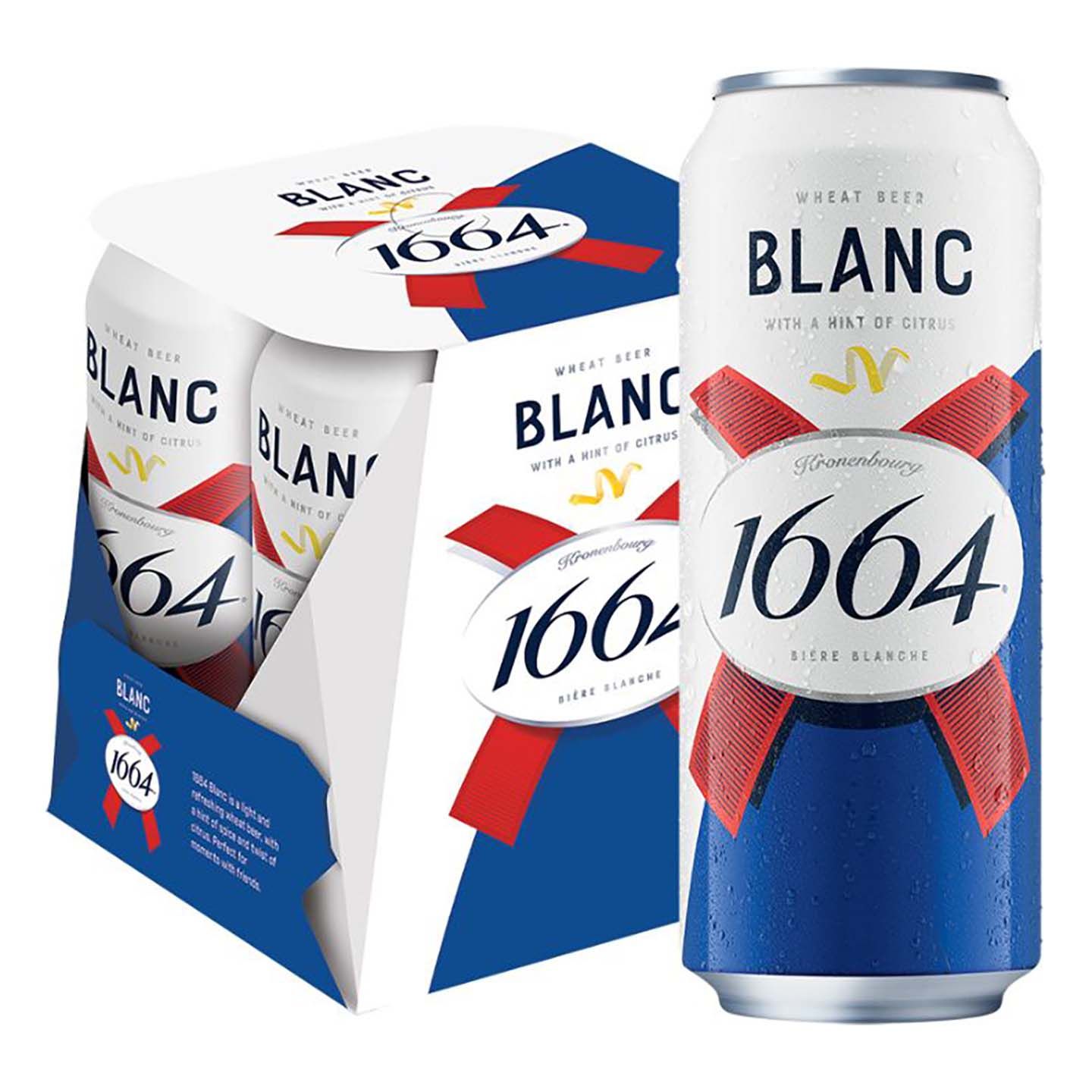 Kronenbourg 1664 Blanc Can Beer 4pcs x 500ml delivery near you | foodpanda Malaysia