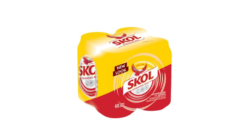 Skol Lager Beer Can 40 Alcohol Non Halal 4 X 320ml Delivery Near