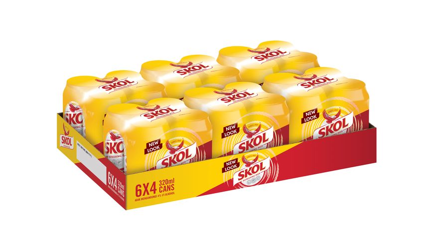 Skol Lager Beer Can (Non-Halal) 24s x 320ml delivery near you ...