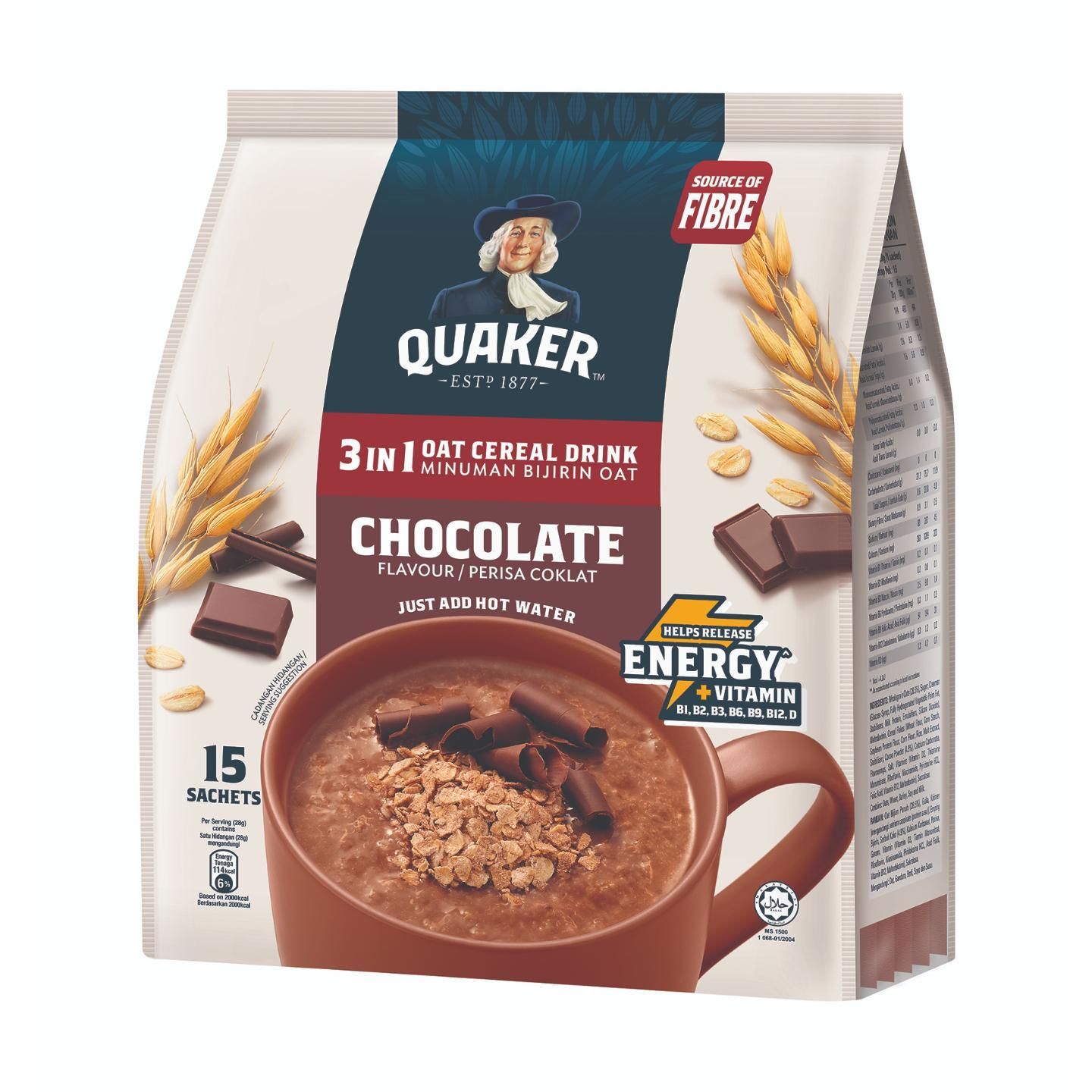 Quaker Vita 3 In 1 Chocolate Cereal 420g delivery near you | foodpanda Malaysia