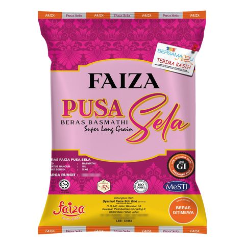 Faiza Basmathi Pusa Sela 5kg delivery near you | foodpanda Malaysia
