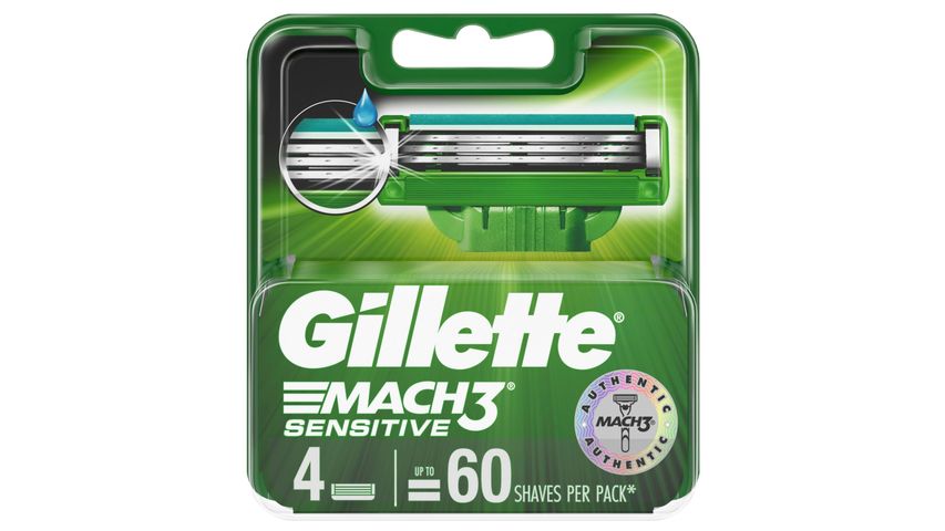 Gillette Mach3 Cartridges Sensitive Razor 4pcs delivery near you ...