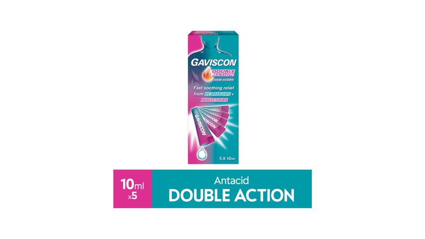 Gaviscon Double Action Liquid Sachet 10 ml | 5 Pcs delivery near you ...