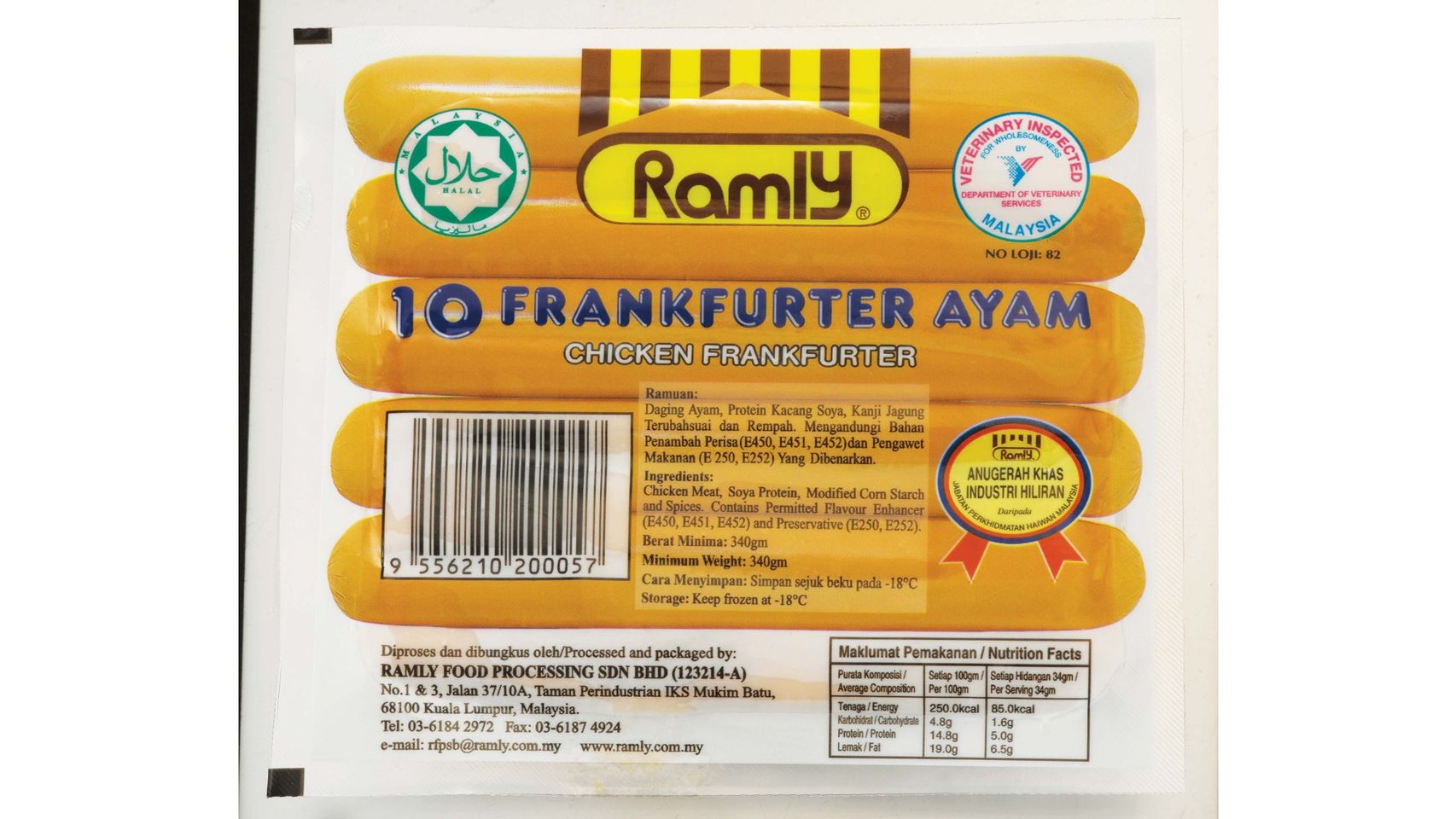 Ramly Frankfurter Ayam 340g delivery near you | foodpanda Malaysia