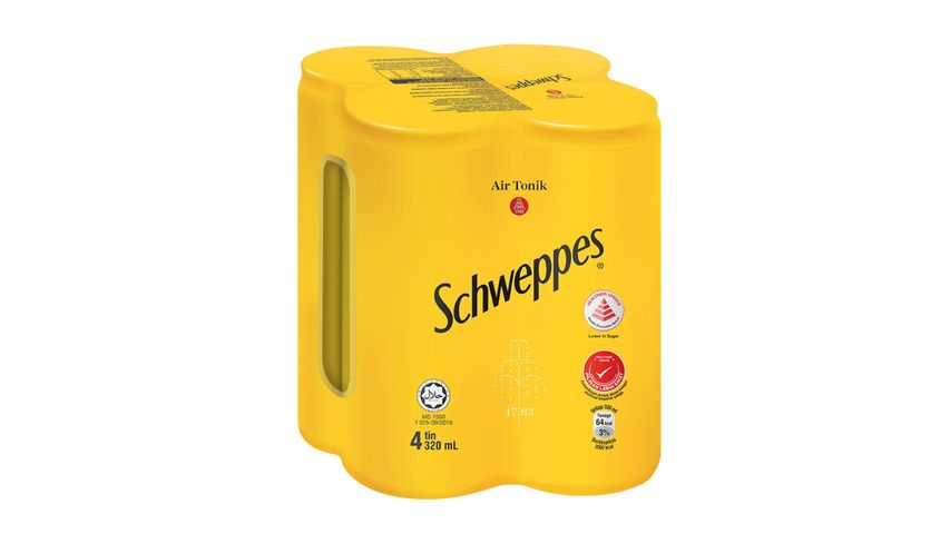 Schweppes Tonic Water Cans 4 Pieces x 320ml delivery near you ...
